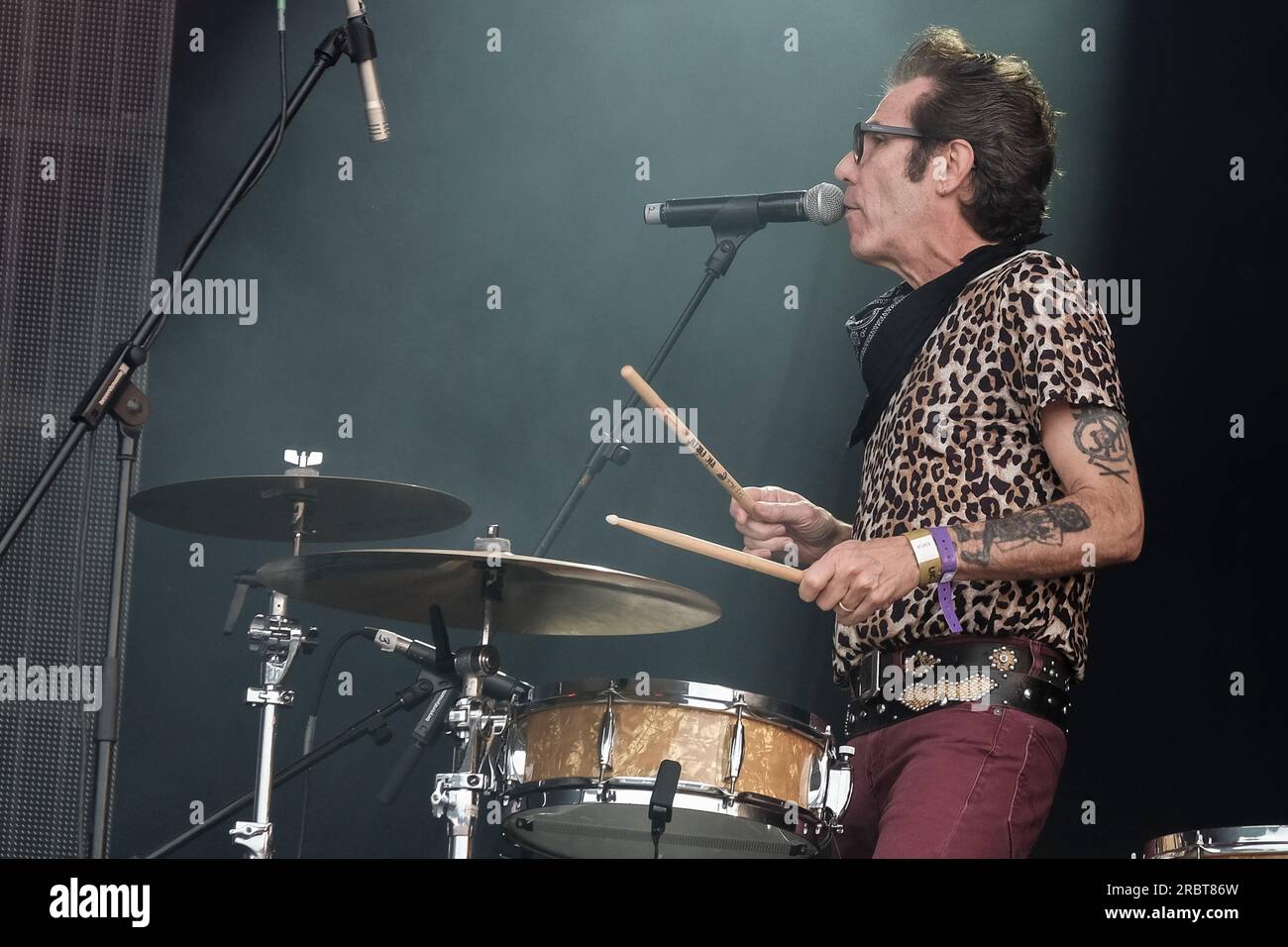 Southampton, UK. 08th July, 2023. New York born rockabilly drummer and ...