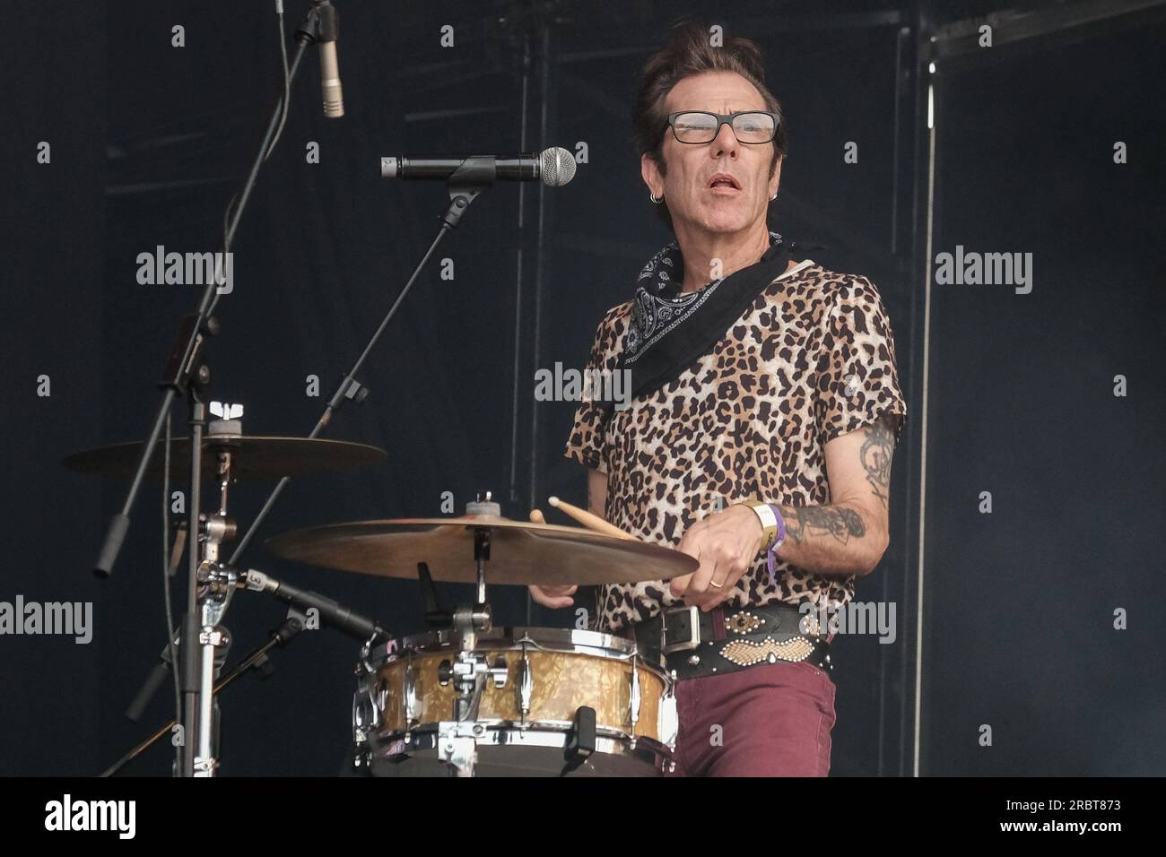 Southampton, UK. 08th July, 2023. New York born rockabilly drummer and ...