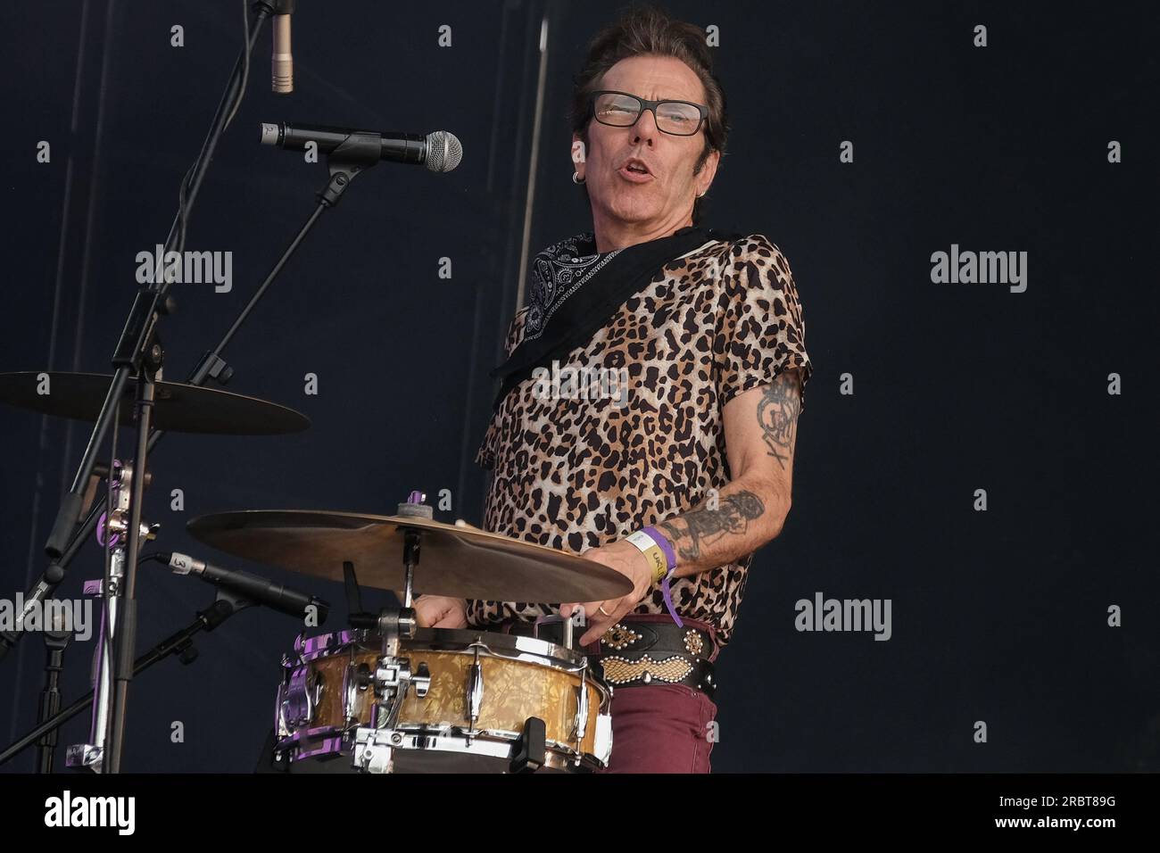 Southampton, UK. 08th July, 2023. New York born rockabilly drummer and ...