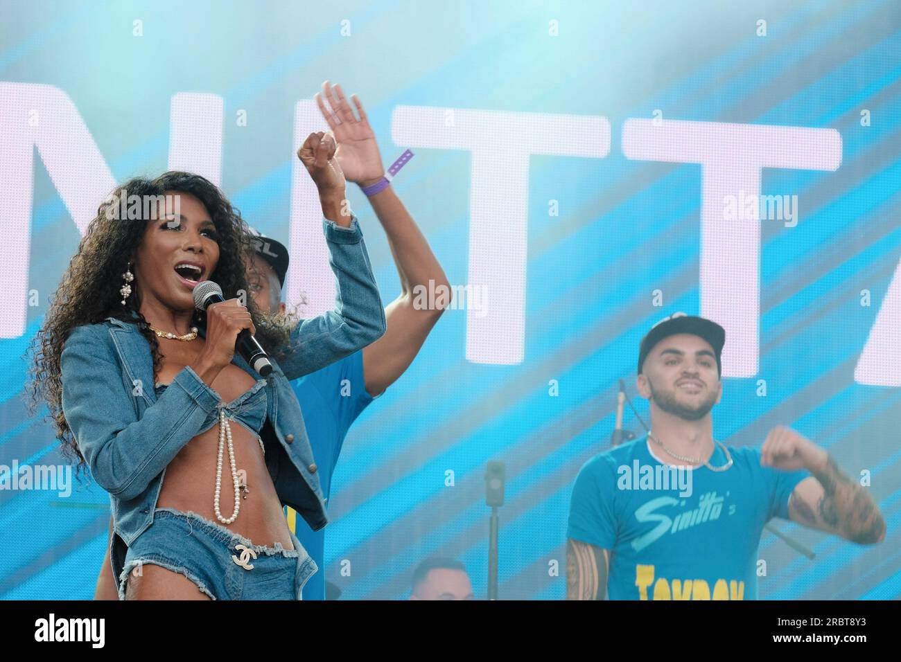 Southampton, UK. 08th July, 2023. British born singer, dancer, TV ...