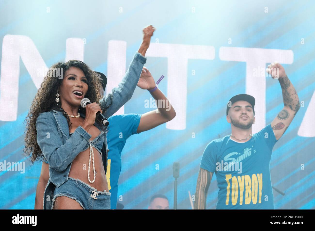 Southampton, UK. 08th July, 2023. British born singer, dancer, TV ...