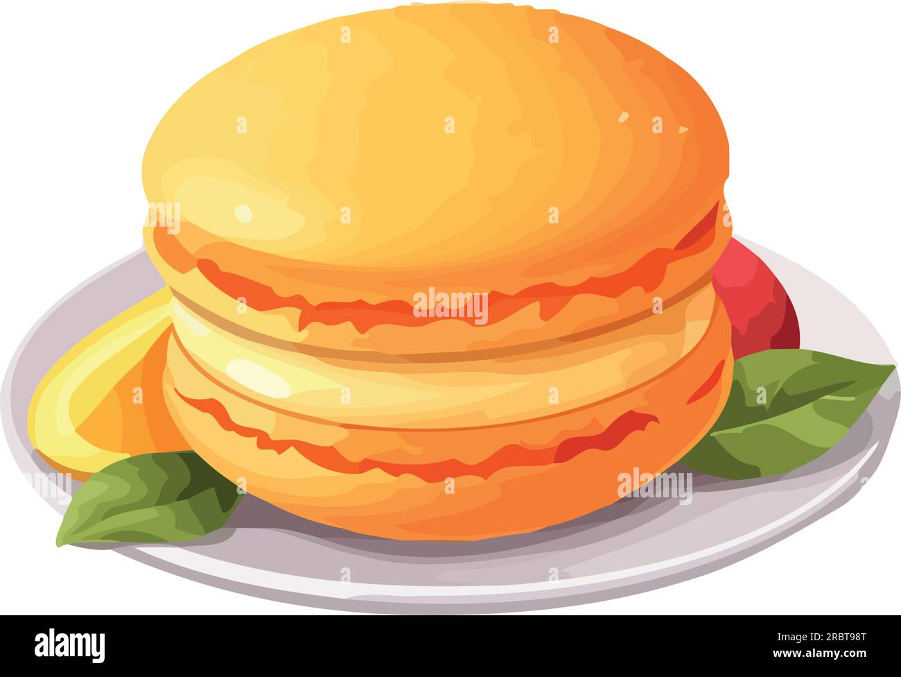 Plate of macaroons Stock Vector Images - Alamy