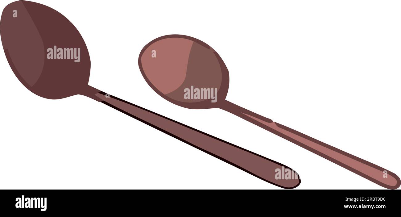 Close up spoons Stock Vector Images - Alamy