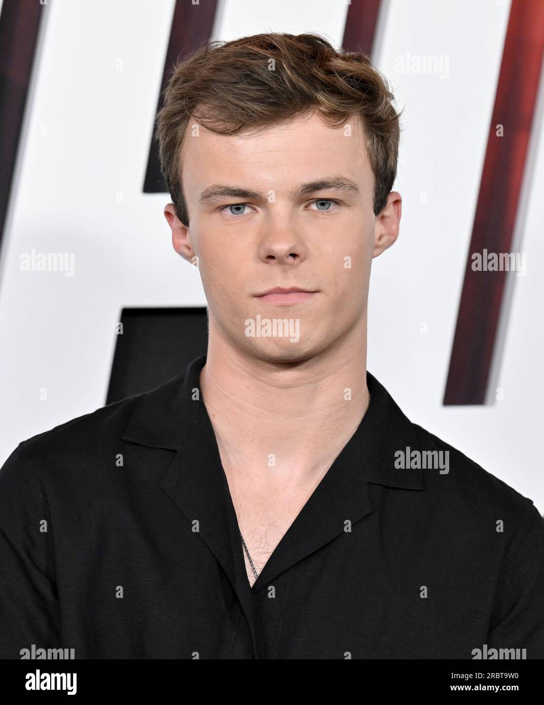 Nicholas Hamilton attends the premiere of "Mission: Impossible - Dead ...