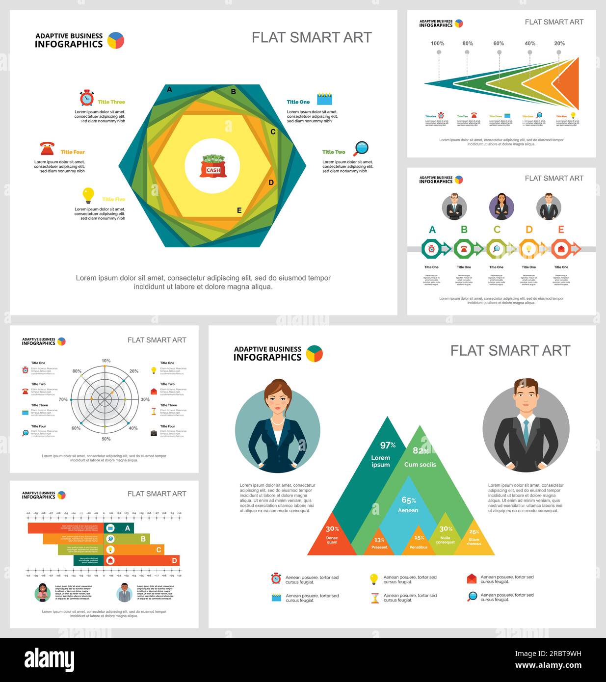 Colorful finance and analysis concept infographic charts set Stock ...