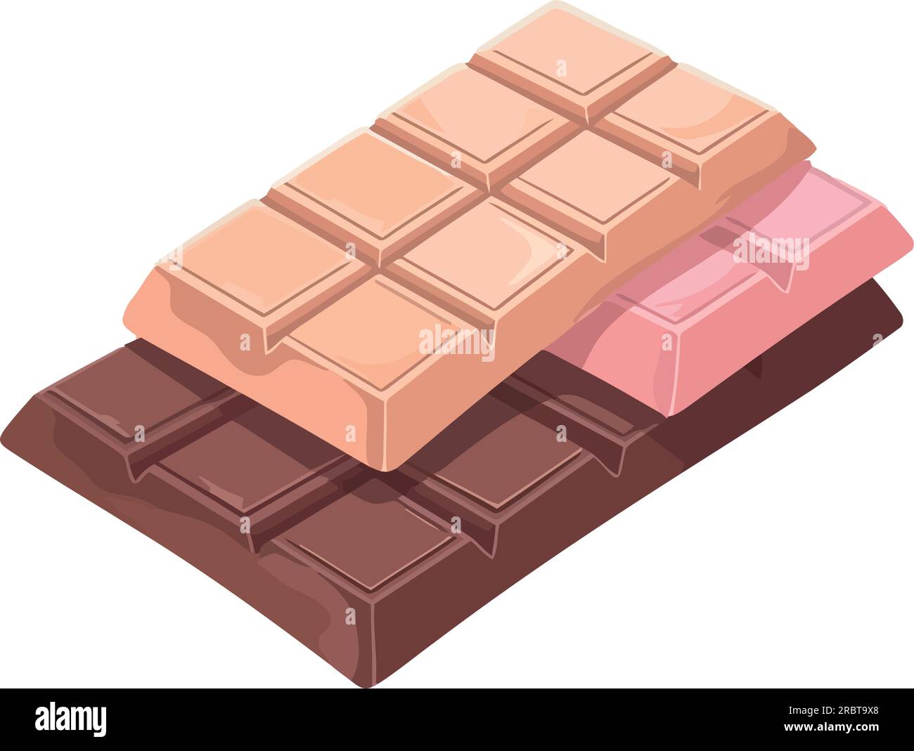 Dark chocolate bar, unhealthy eating symbol Stock Vector Image & Art ...