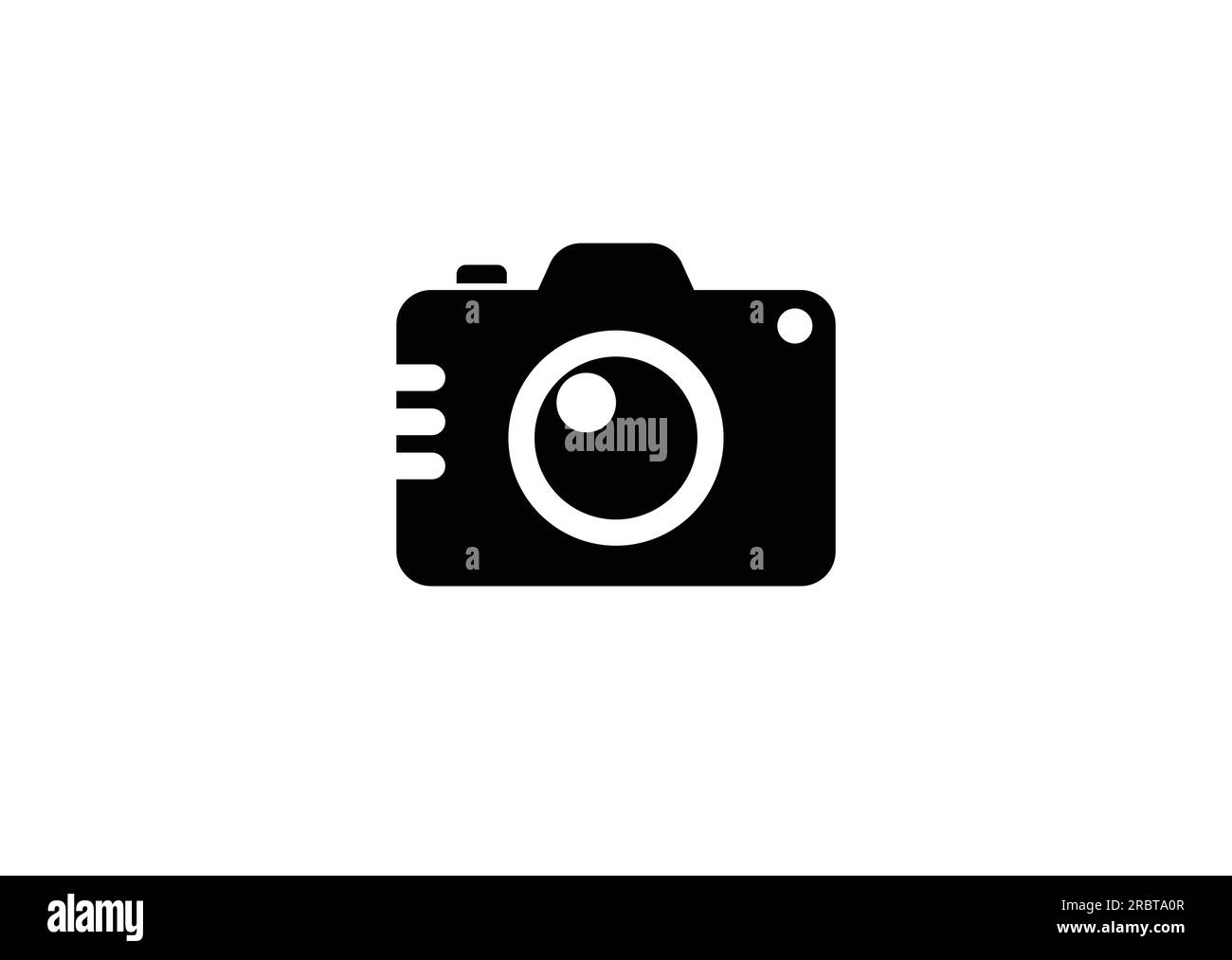 simple camera symbol silhouette sign icon vector isolated on white ...