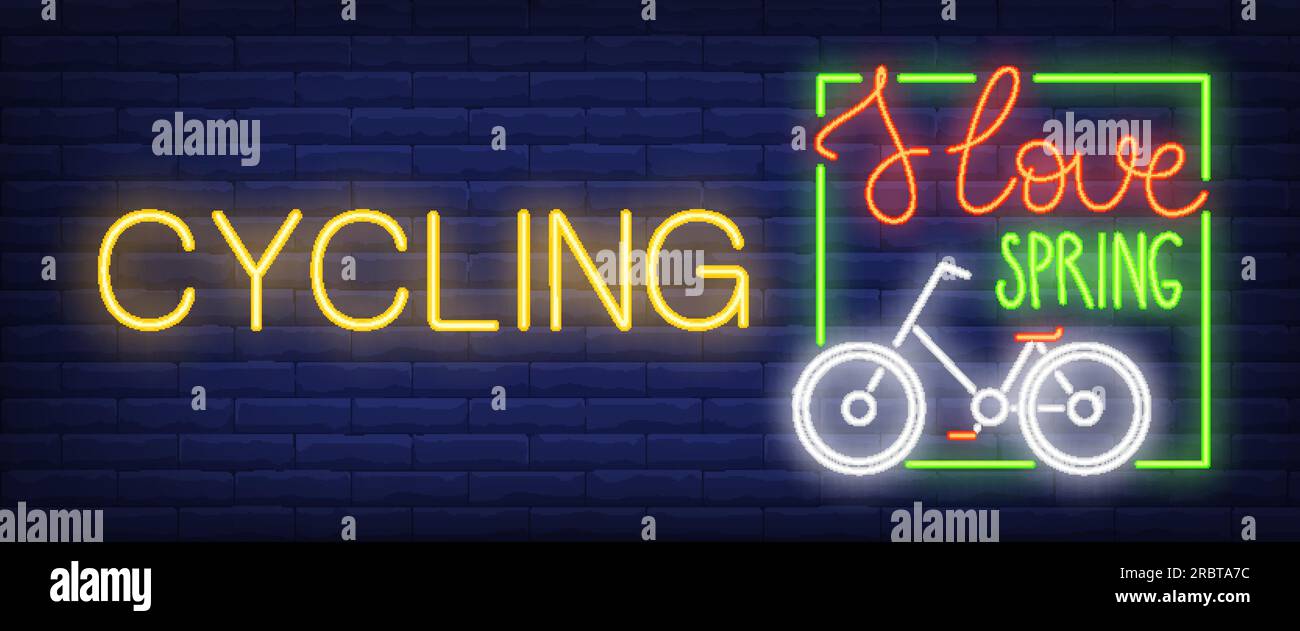 Cycling in spring Stock Vector Images - Alamy