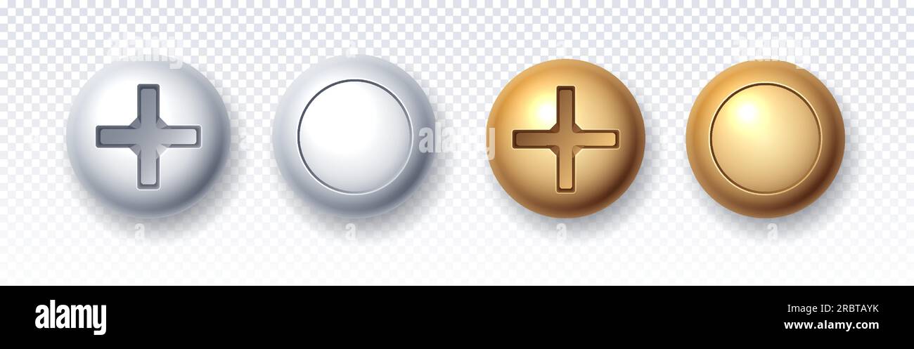 Set of metal bolt heads Stock Vector Image & Art - Alamy