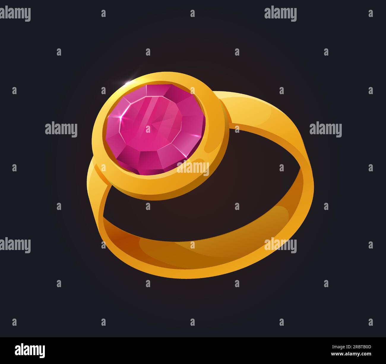 Gold ruby ring Stock Vector Images - Alamy