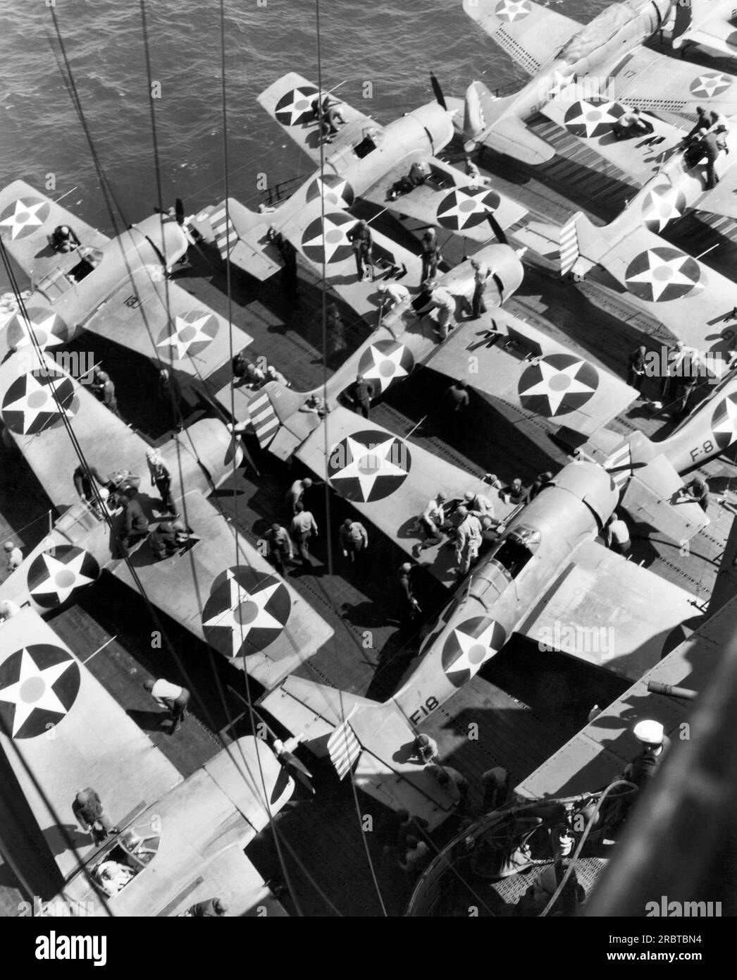 Pacific Ocean: November, 1942 U.S. Navy fighter planes recently ...