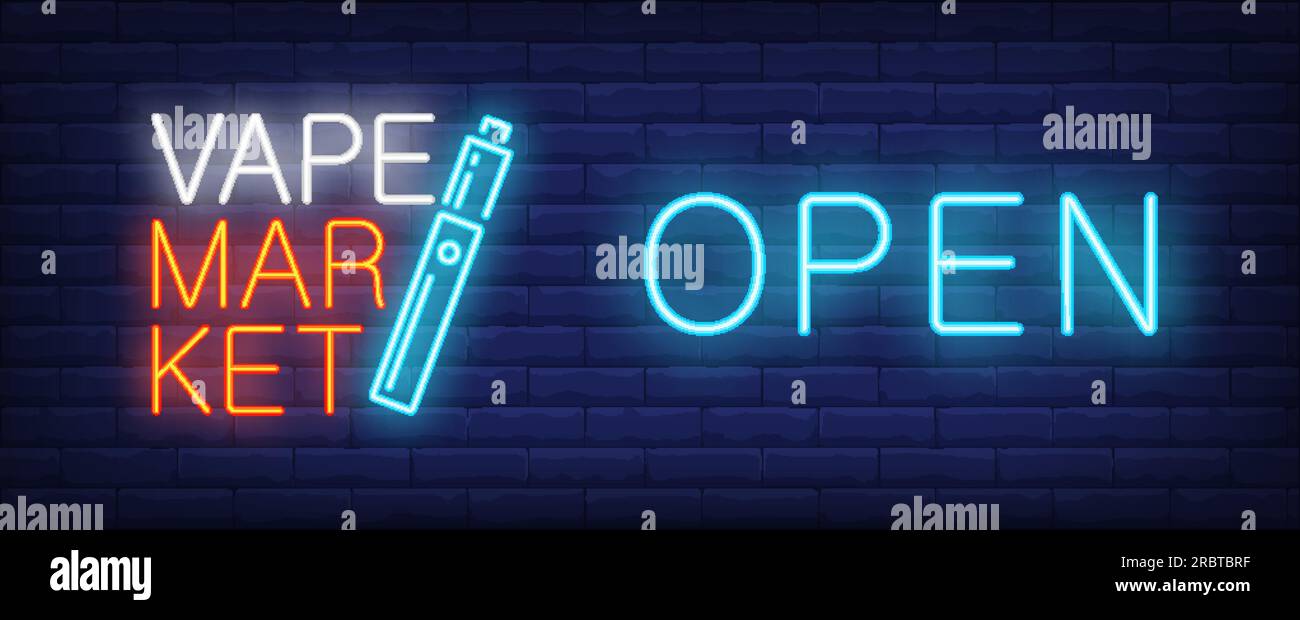 Vape shop signage Stock Vector Images - Alamy