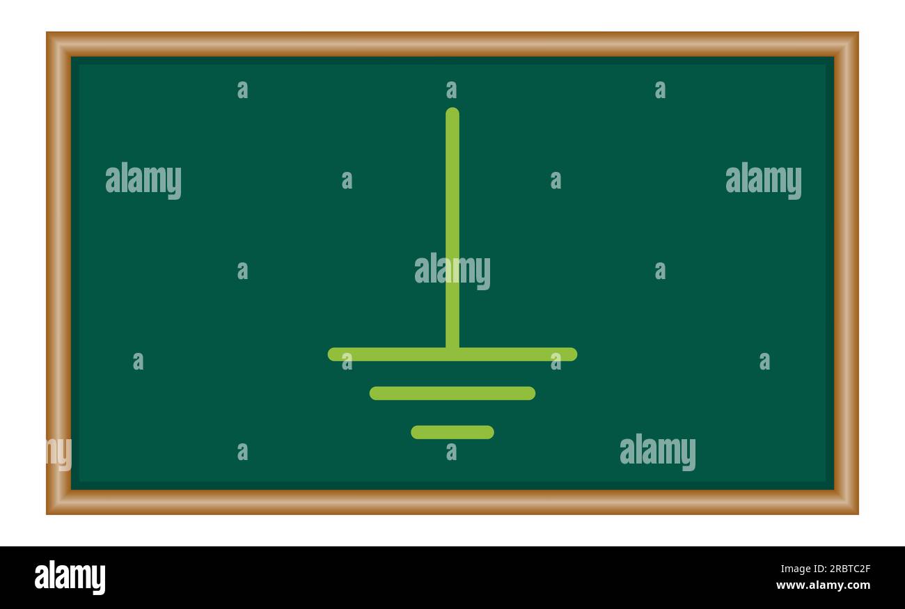 Protective earth ground symbol icon in electricity. Physics resources ...