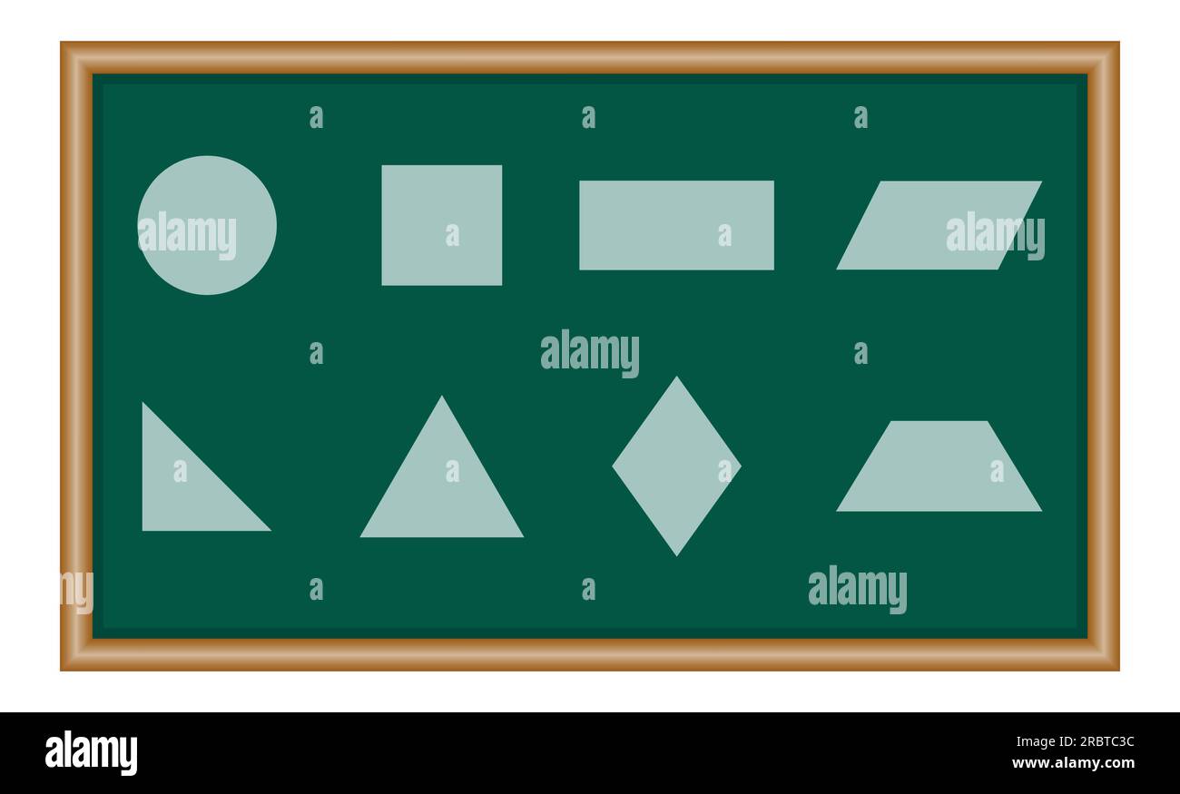 2D basic geometric shapes set. Square, right triangle, parallelogram ... 2D basic geometric shapes set. Square, right triangle, parallelogram ...