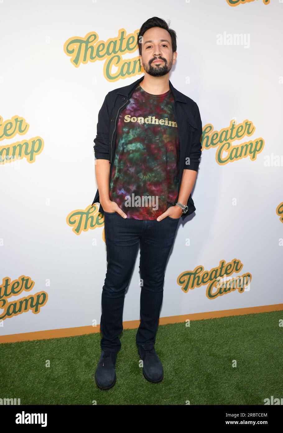 Lin-Manuel Miranda attends the special screening of "Theater Camp" at ...