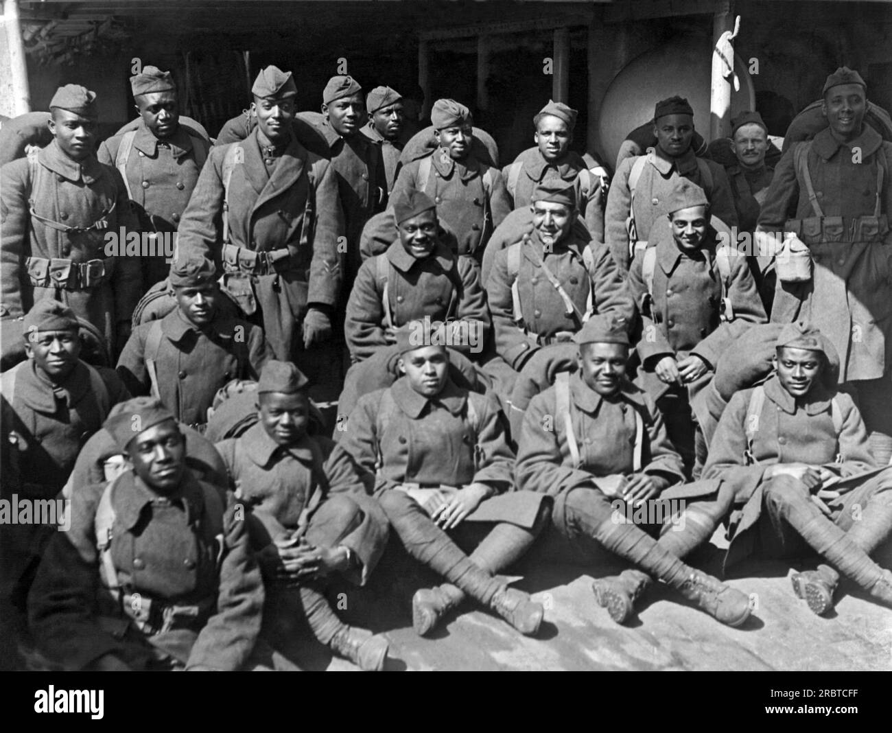 New York, New York: March 31, 1919. A group of WWI African American ...