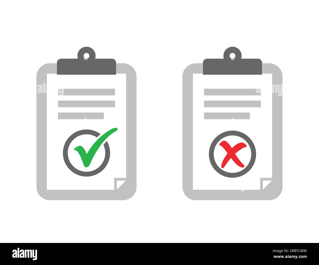 simple clipboard icon set tick check cross mark vector set isolated on ... simple clipboard icon set tick check cross mark vector set isolated on ...