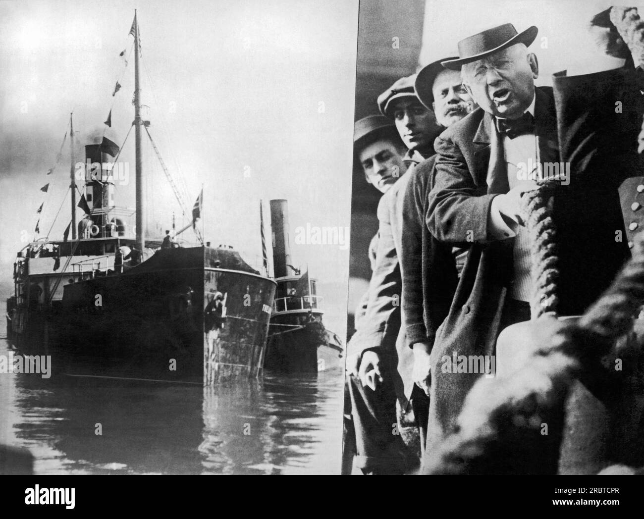 Philadelphia, Pennsylvania: November 12, 1915 John Wanamaker cheers the ...