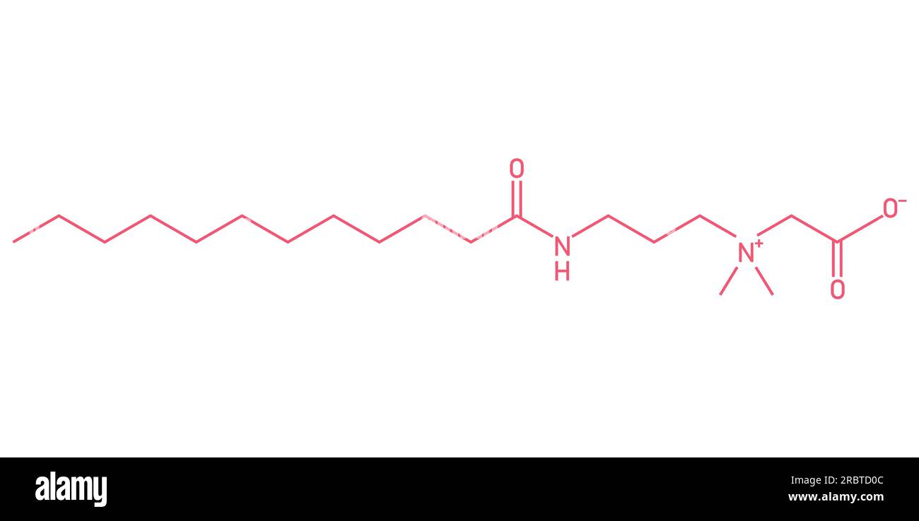 Chemical structure of Cocamidopropyl Betaine (C19H38N2O3). Chemical ...