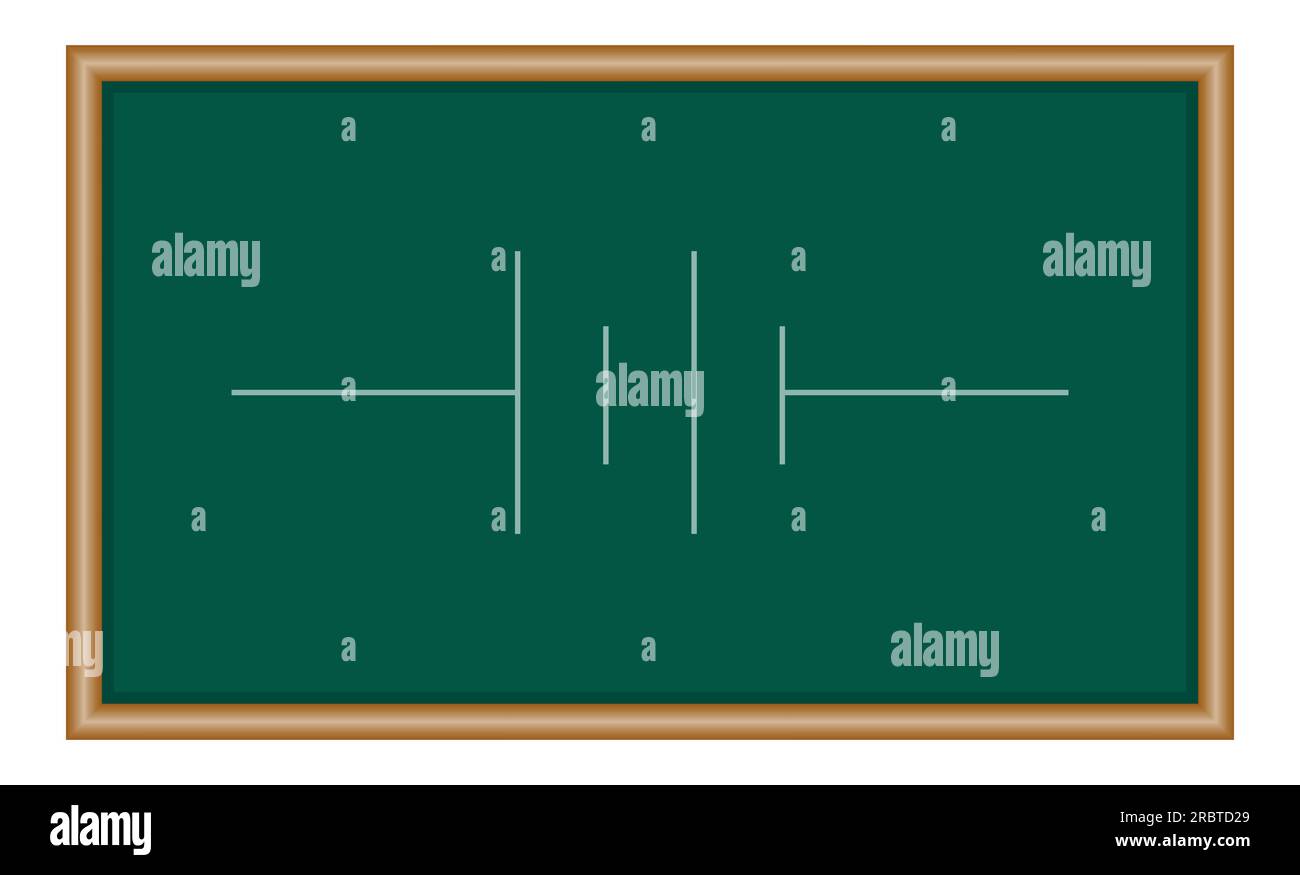 Double cell battery symbol in electricity. Vector illustration isolated ...