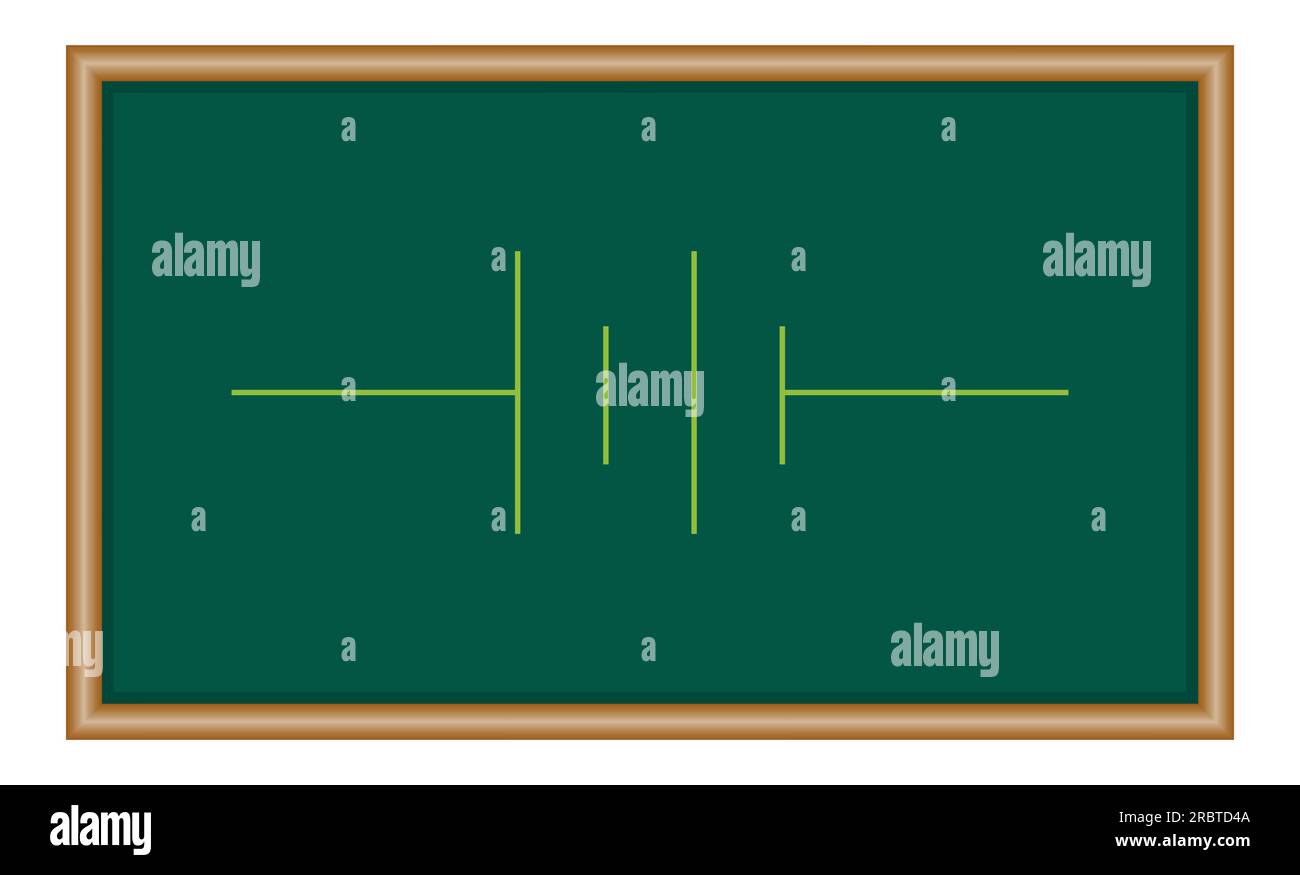 Double cell battery symbol in electricity. Vector illustration isolated ...