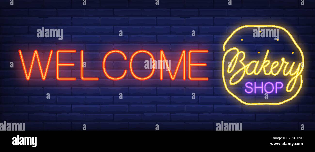 Welcome bakery Stock Vector Images - Alamy