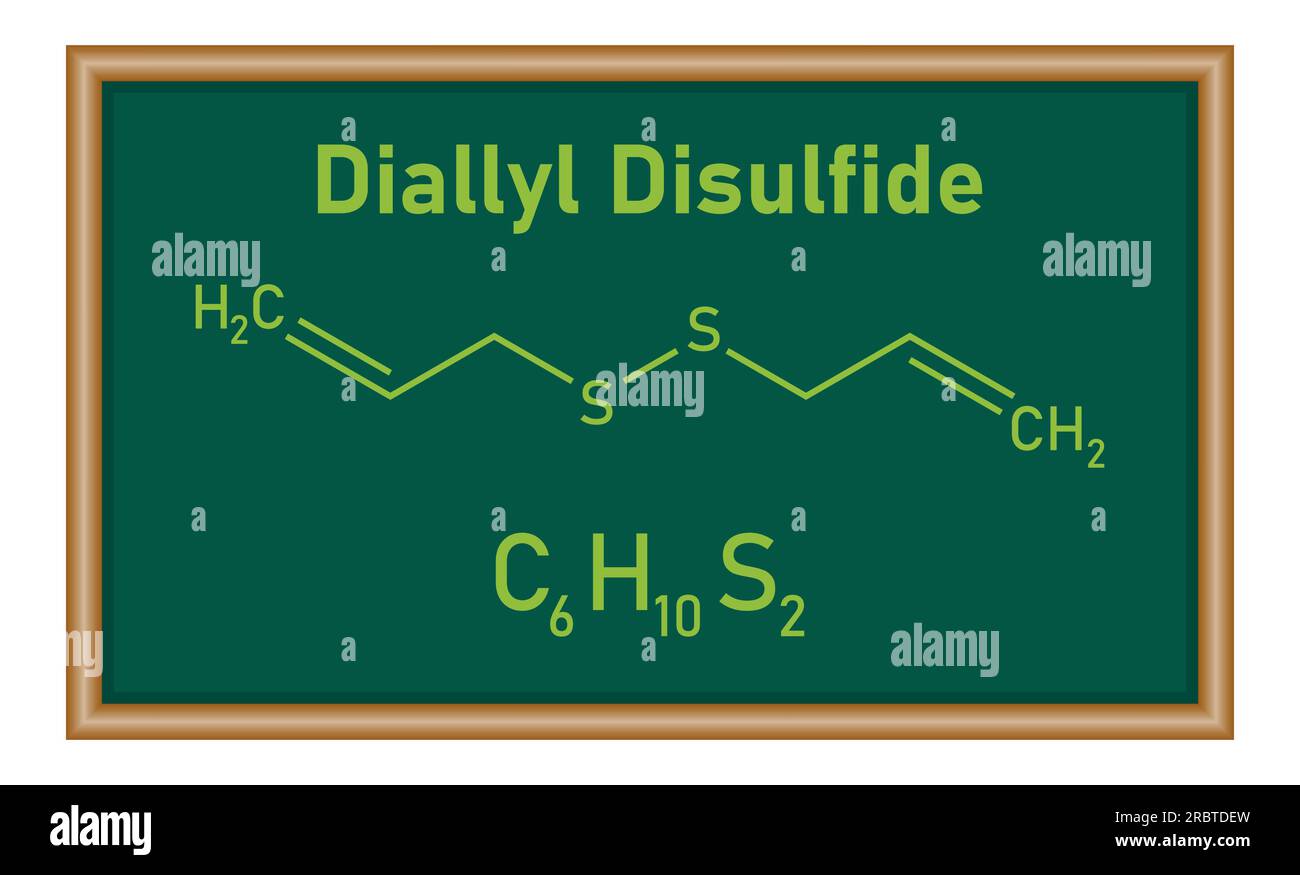 Chemical structure of Diallyl disulfide (C6H10S2). Chemical resources ...