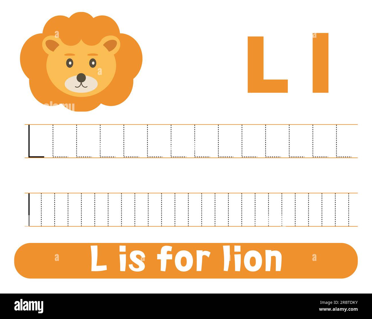 Letter l tracing Cut Out Stock Images & Pictures - Alamy