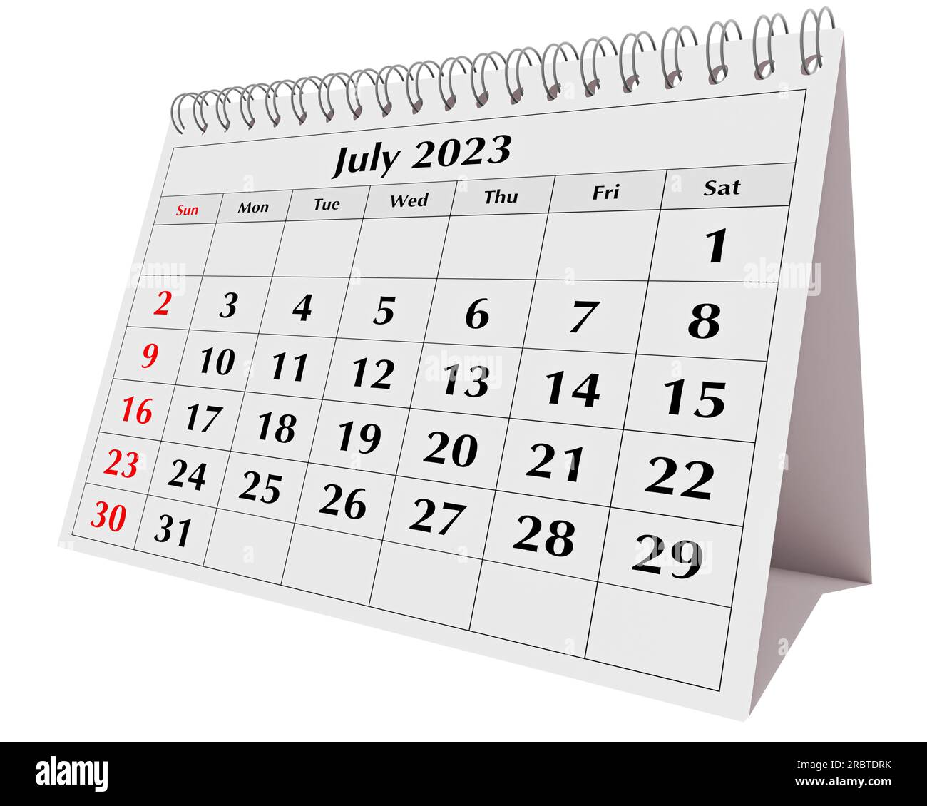 Horizontal calendar on 2023 Cut Out Stock Images & Pictures - Alamy