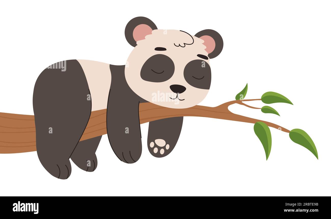 Panda Sleeping Clipart
