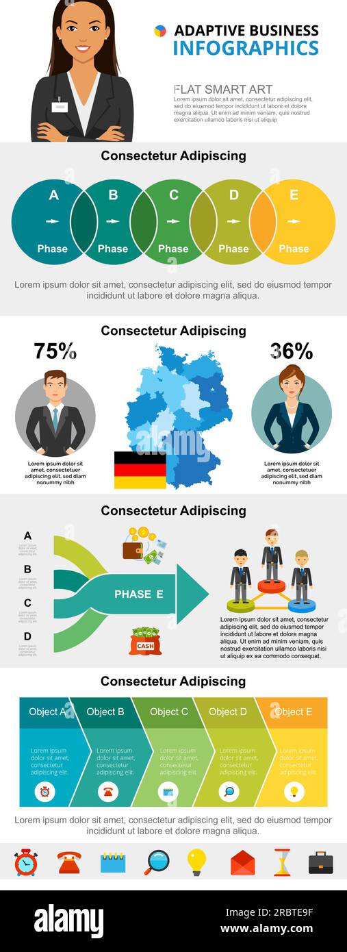 International business and finance infographic charts set Stock Vector ...