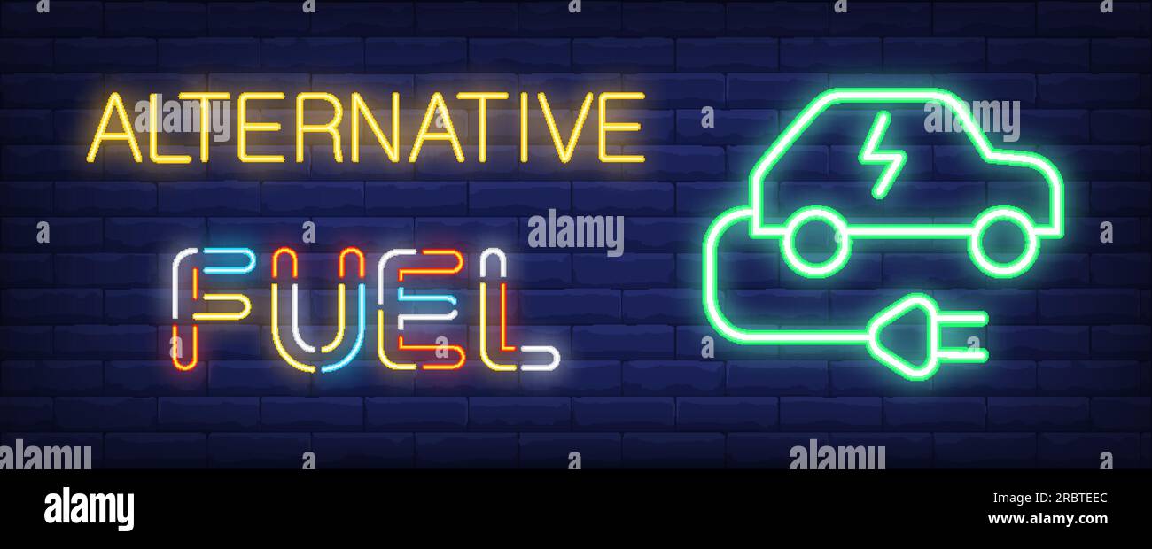 Alternative fuel neon sign Stock Vector Image & Art - Alamy