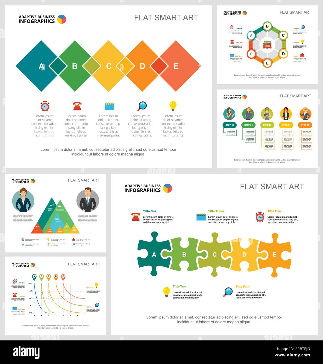 Colorful infograph charts set Stock Vector Image & Art - Alamy