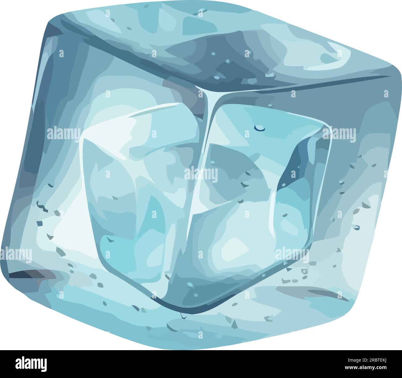 ice crystal cube symbol on transparent backdrop Stock Vector Image ...