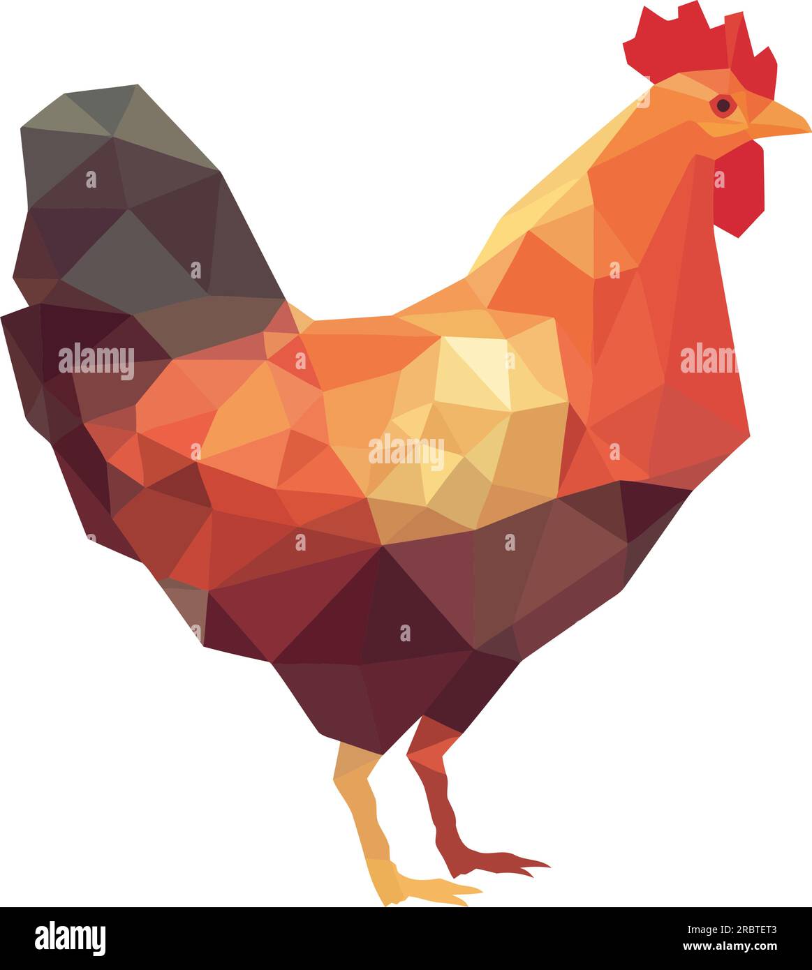 Geometric rooster Cut Out Stock Images & Pictures - Alamy