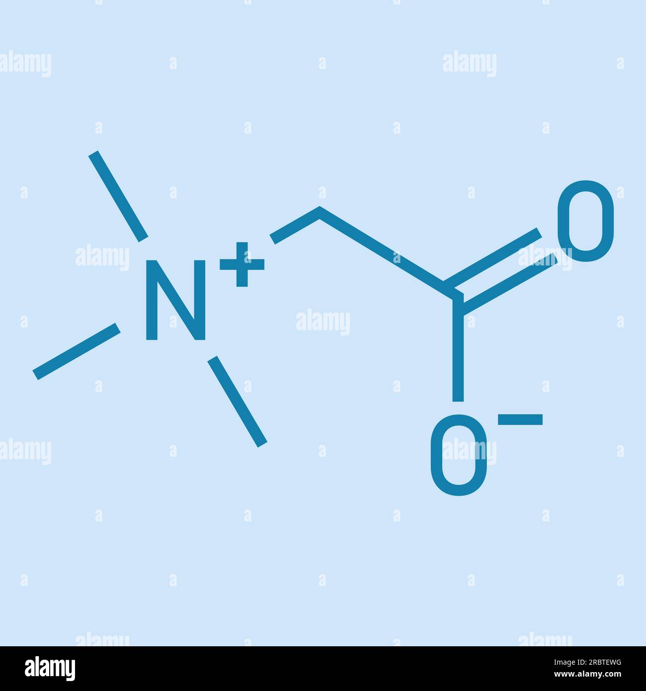 Chemical structure of Betaine (C5H11NO2). Chemical resources for ...
