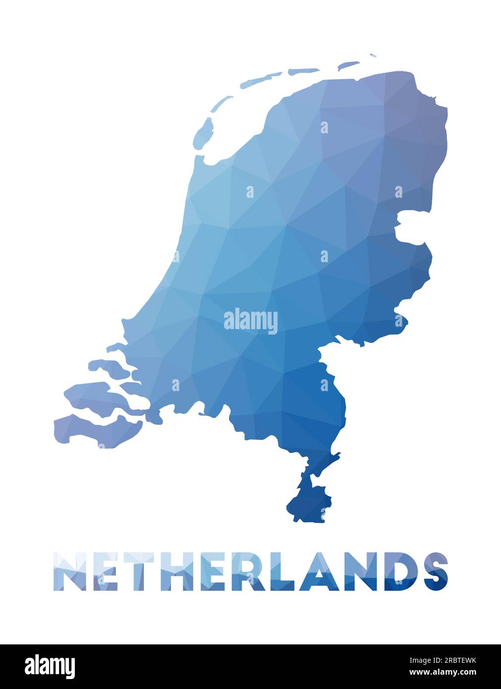 Netherlands polygonal map hi-res stock photography and images - Alamy