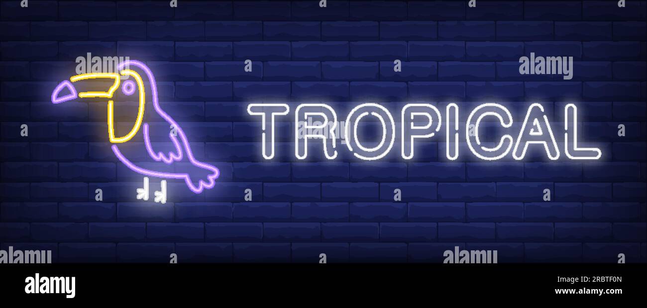 Tropical neon sign Stock Vector Image & Art - Alamy
