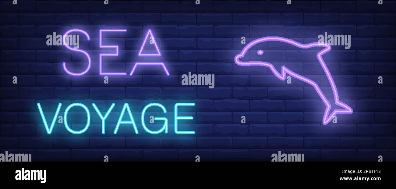 Sea voyage neon sign Stock Vector Image & Art - Alamy