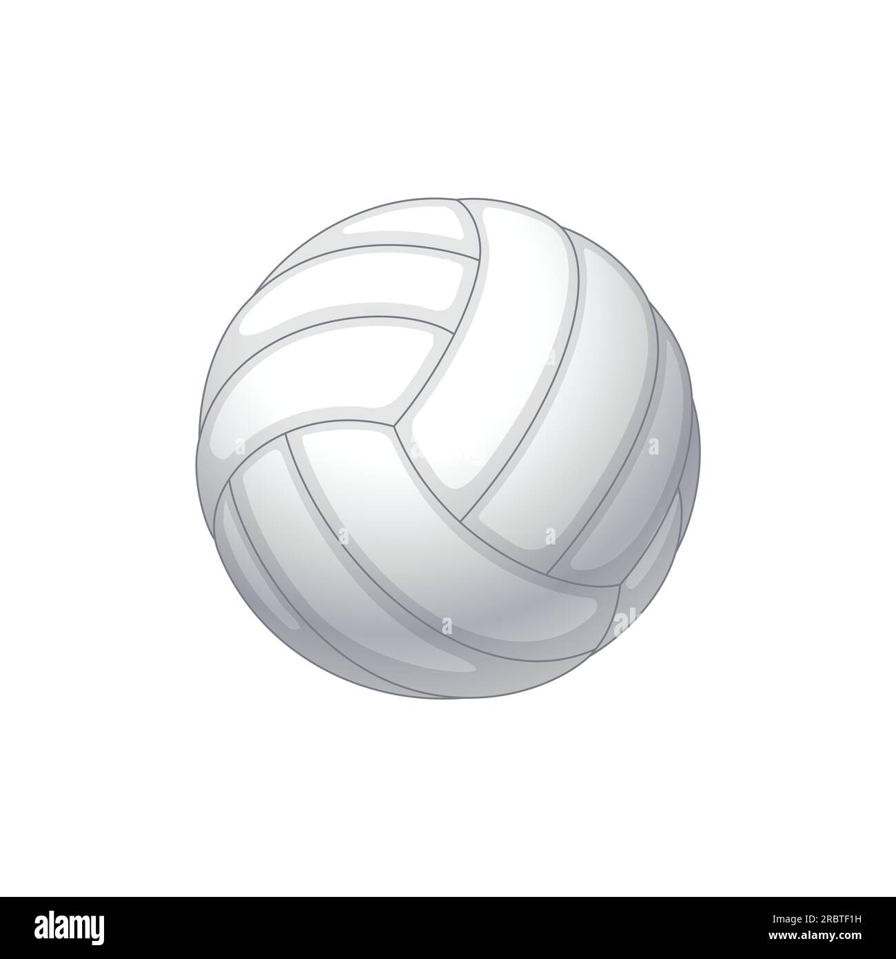simple classic realistic white volleyball ball outline drawing symbol ...
