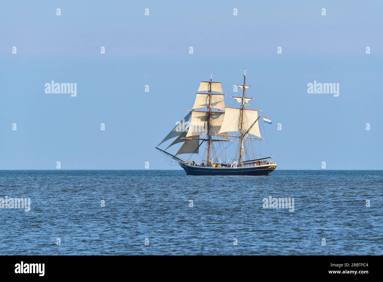 Ramsgate, UK - April 28 2023 - The Morgenster Tall Ship at Sea Stock ...