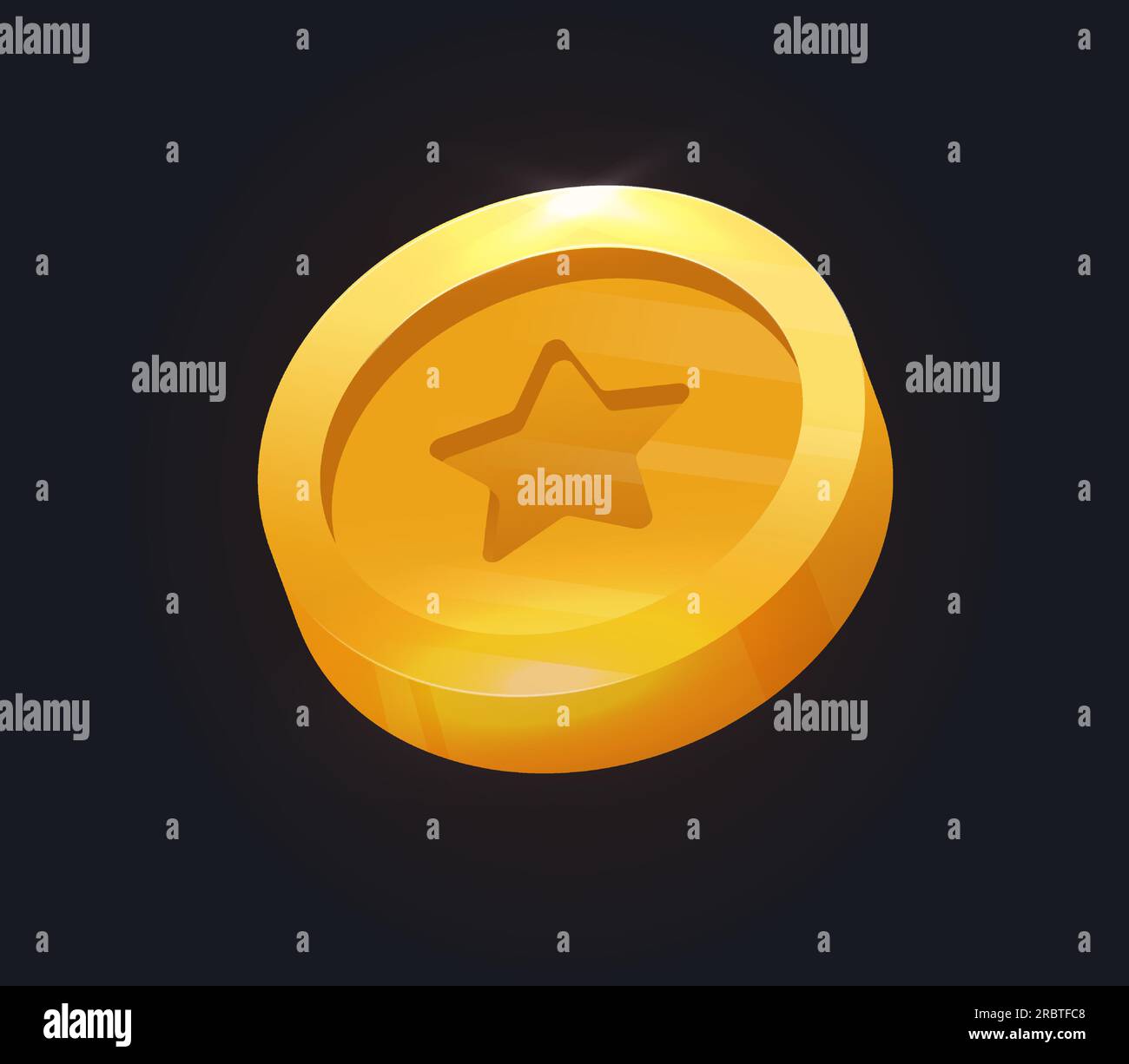 Treasure golden coins for games concept Stock Vector Image & Art - Alamy