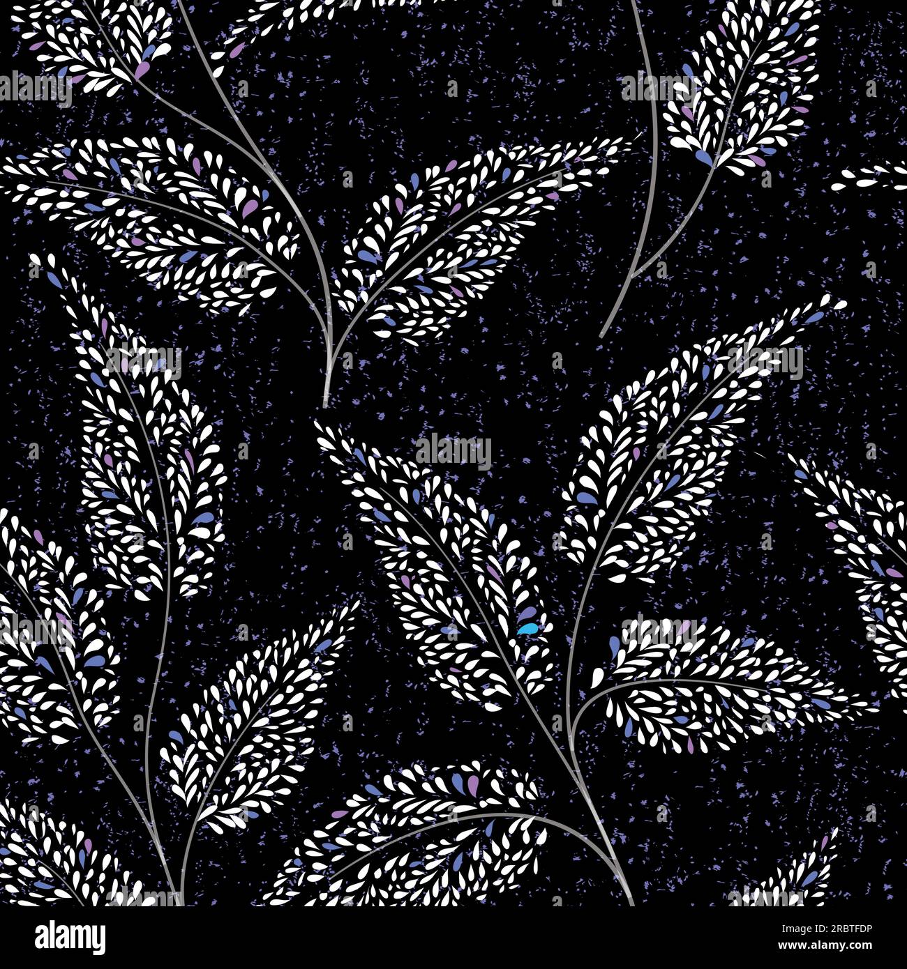 Floral winter seamless pattern. Snow forest texture. Snowy branches ...