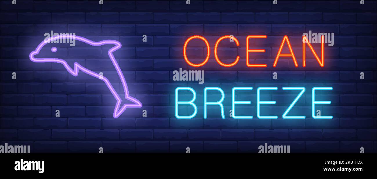 Ocean breeze neon sign Stock Vector Image & Art - Alamy