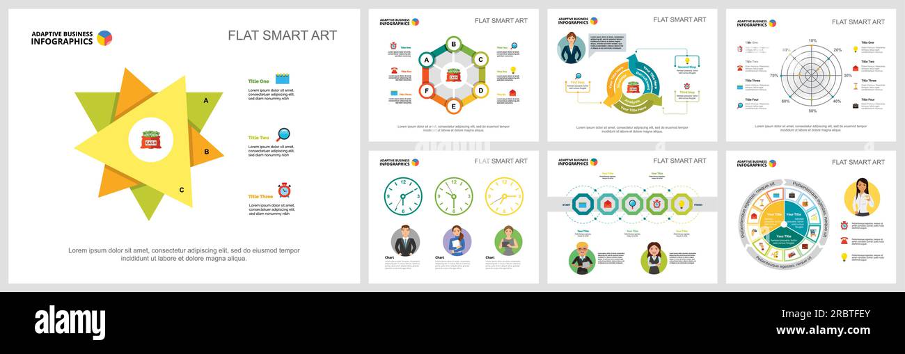 Colorful analysis or statistics concept infographic charts set Stock ...