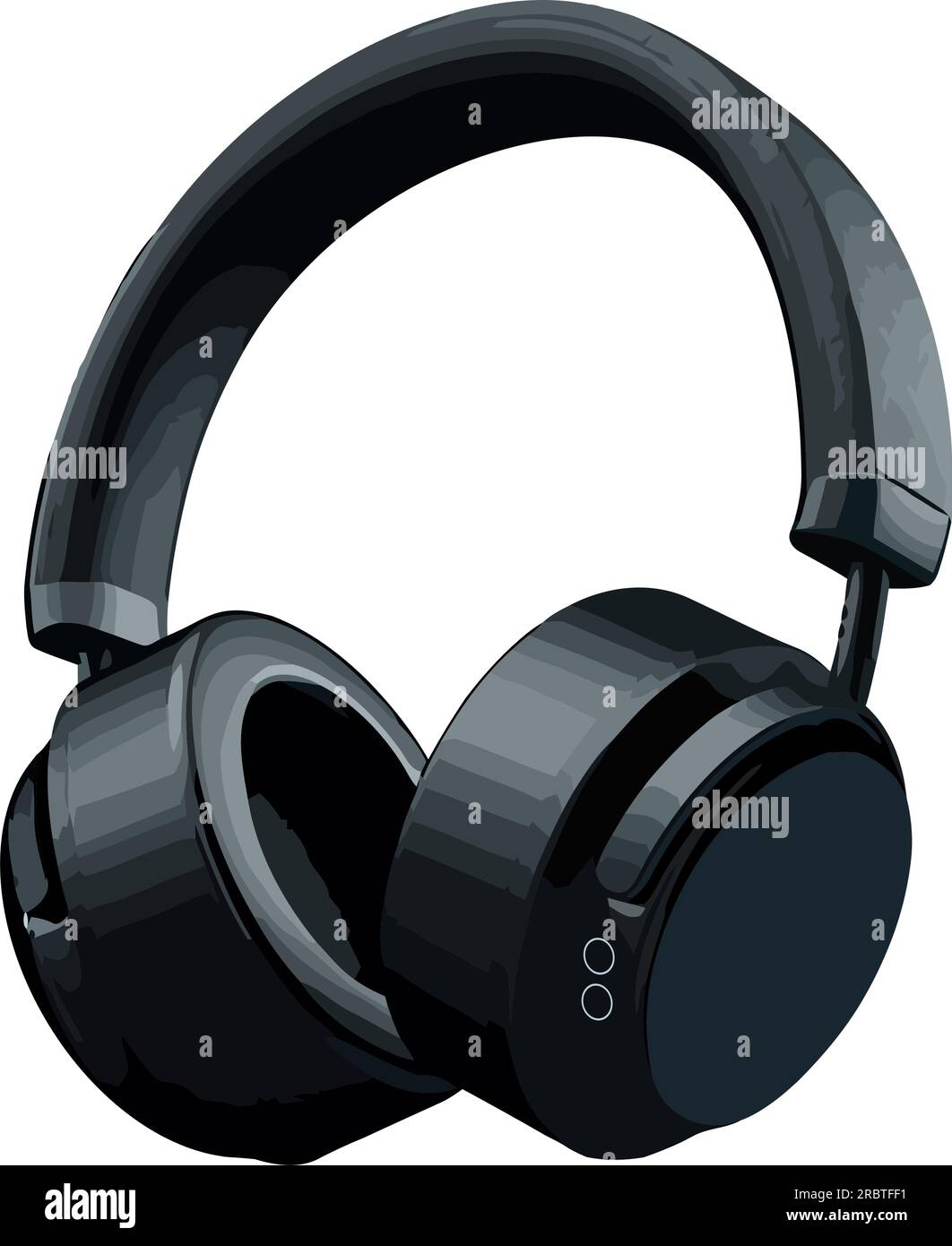 Modern headphones, isolated vector illustration Stock Vector Image ...