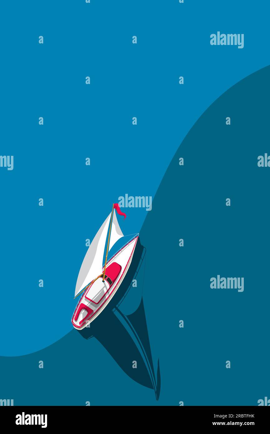 Sailing yacht template, vector illustration Stock Vector Image & Art ...