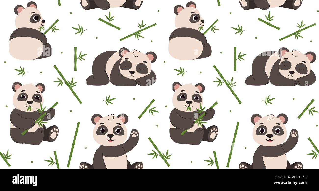 Pandas Winter Stock Vector Images Alamy