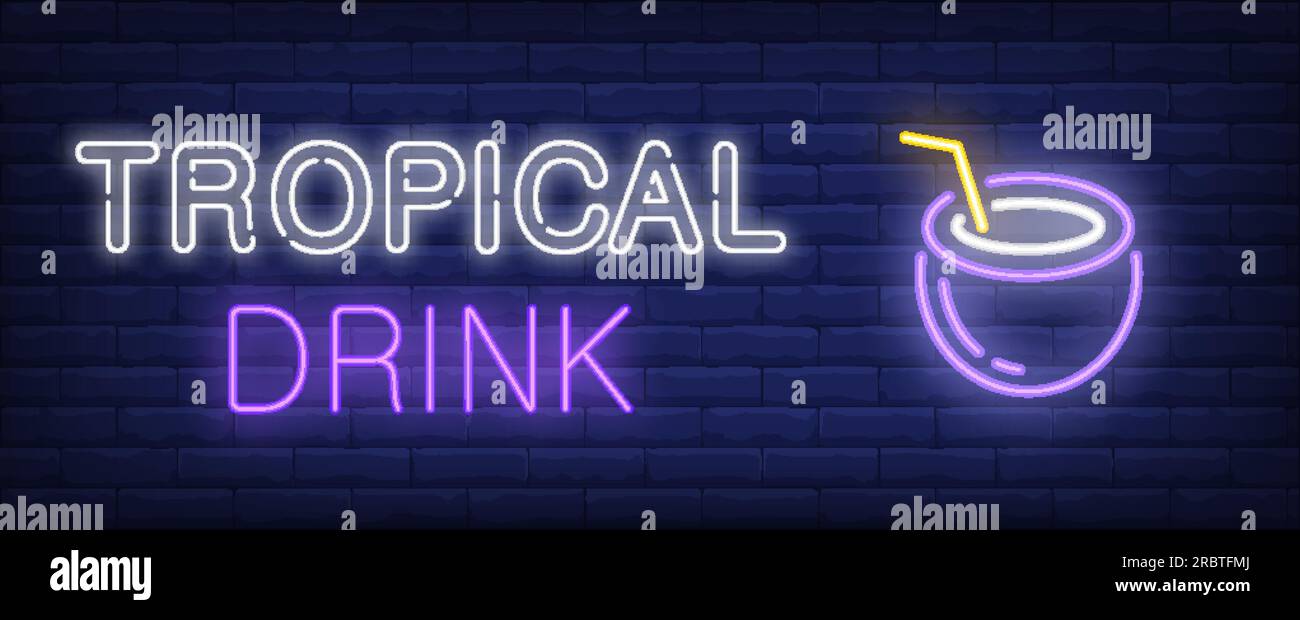 Tropical drink sign Stock Vector Image & Art - Alamy