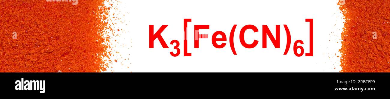 Potassium Ferricyanide with chemical formula, chemical ingredient on ...